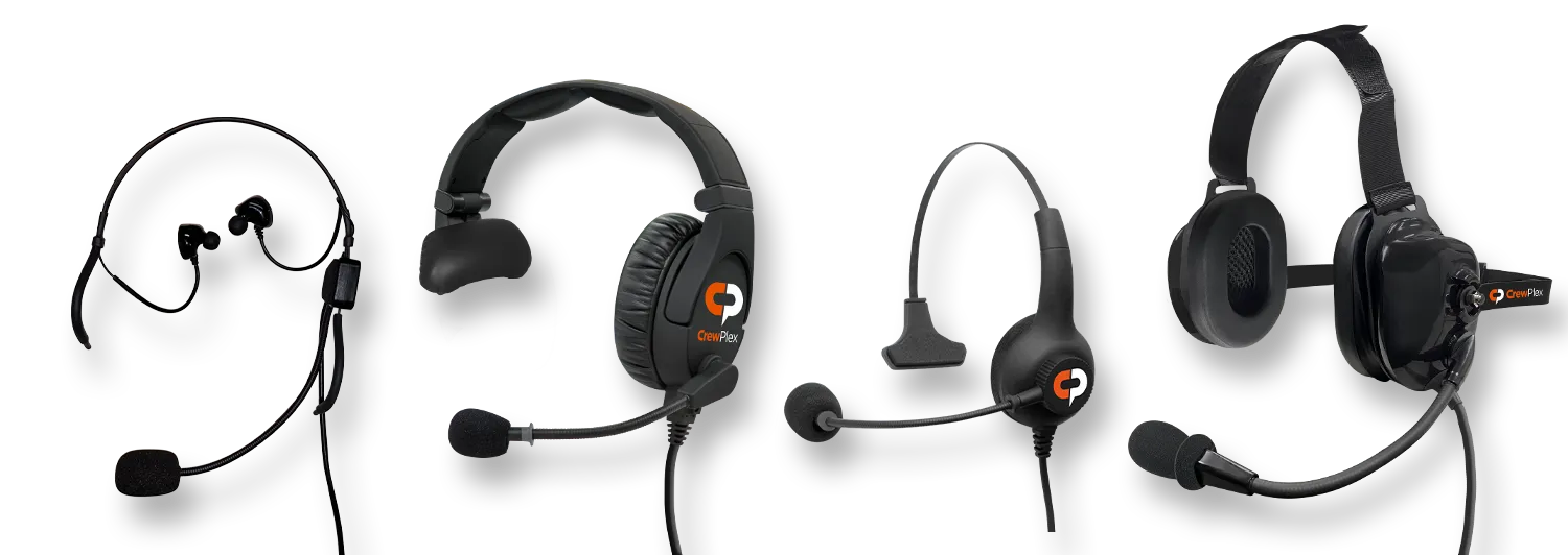 Headsets - CrewPlex Wireless Intercom Headsets for Crews
